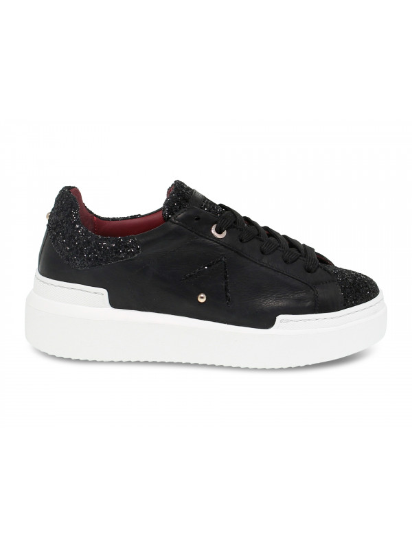 Sneakers Ed Parrish in pelle e glitter nero - Guidi Calzature - Nuova ...