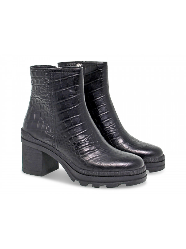 Tronchetto Janet Sport in cocco e stampato nero - Guidi Calzature ...