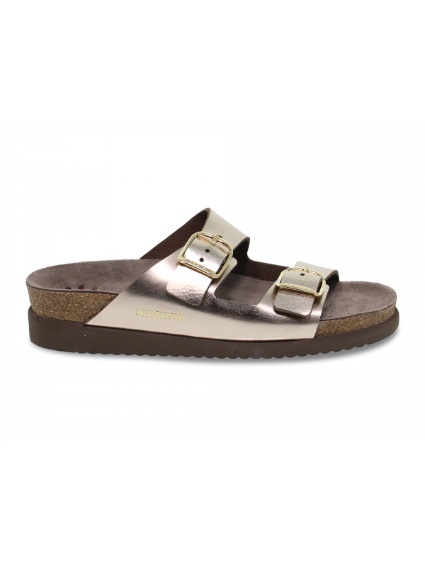 Flat sandals Mephisto HARMONY STAR in platinum laminate - Guidi ...