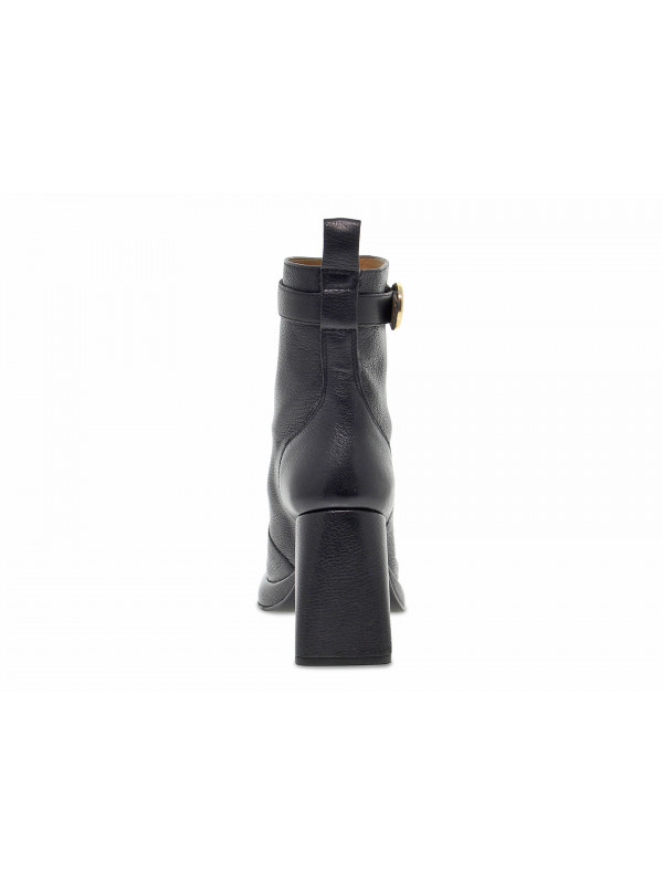 Low boot Emanuèlle Vee TRONCHETTO PLATEAU ZIP in black leather - Guidi ...